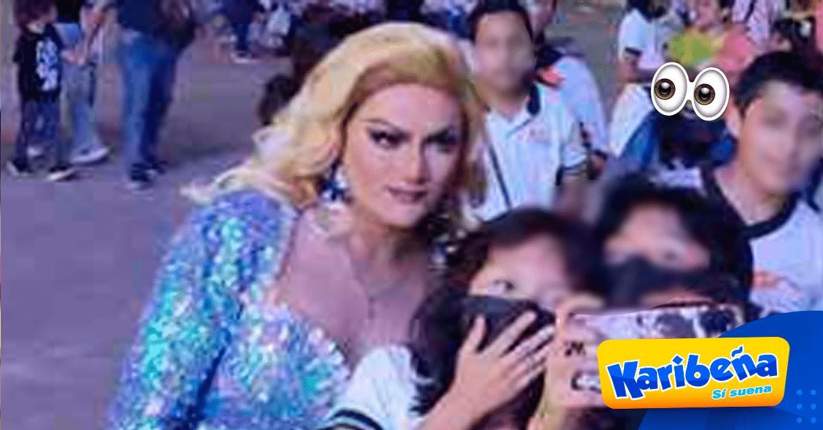 Niños se sacan foto con drag queen creyendo que era Elsa - Karibeña
