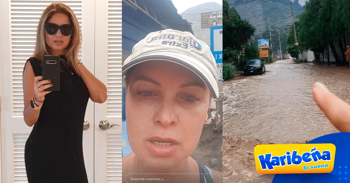 Karina Rivera se mostró afectada tras el huaico que azotó Chaclacayo - Karibeña