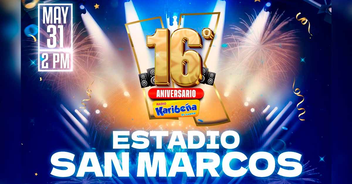 ¡Prepárate! Radio Karibeña realizará su 16 aniversario en un gran ...