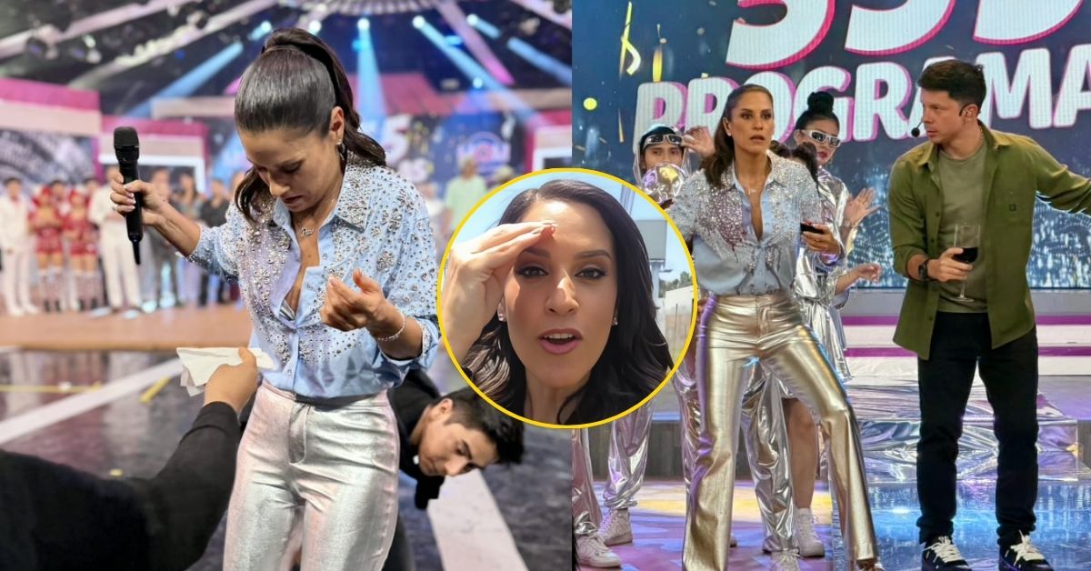 María Pía sorprendida por impacto en redes del percance con su outfit ...